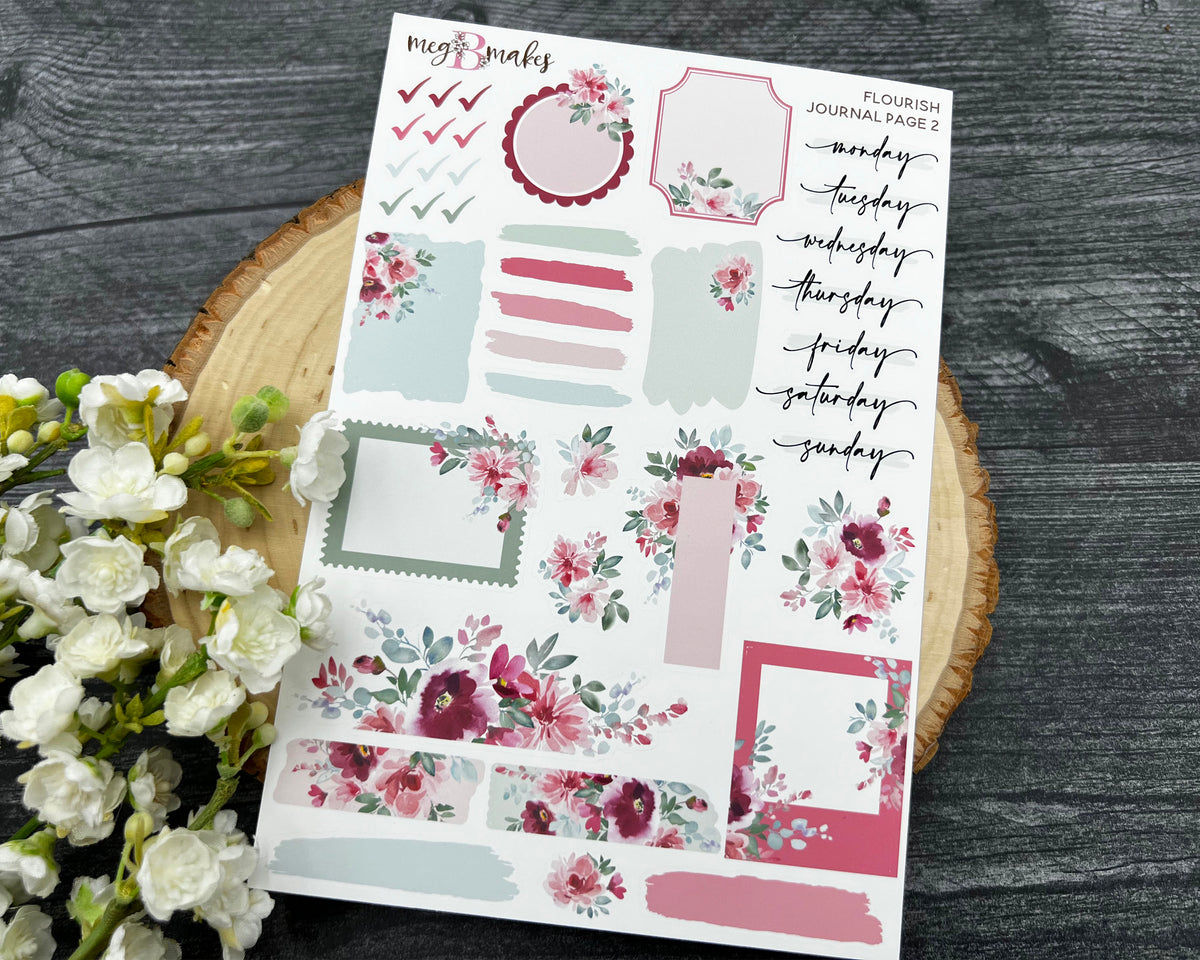 Flourish Journal Sticker Kit | MegBmakes